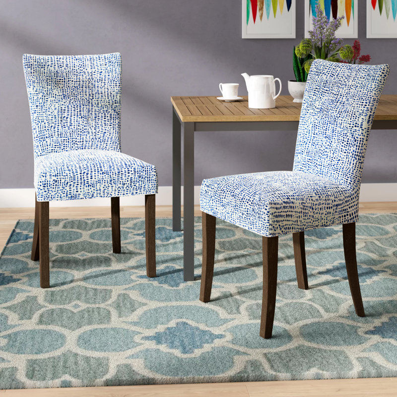 Pattern Upholstered Dining Chairs : Pattern upholstered side dining chair, fabric print, seating ...